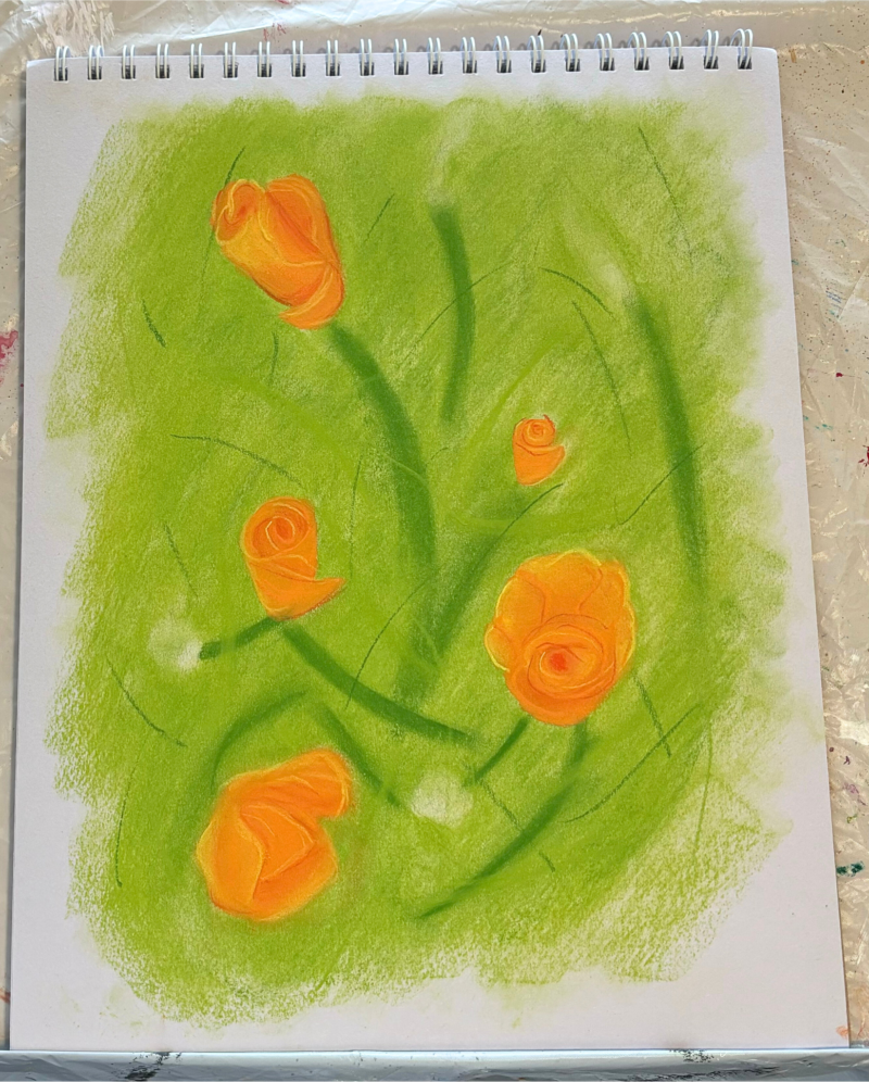 Oil Pastel Flowers in 7 Easy Steps