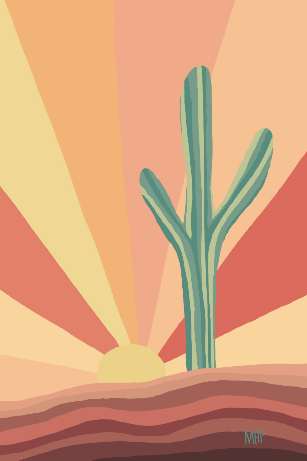 How to Make Endless Desert Wall Art with 1 Design