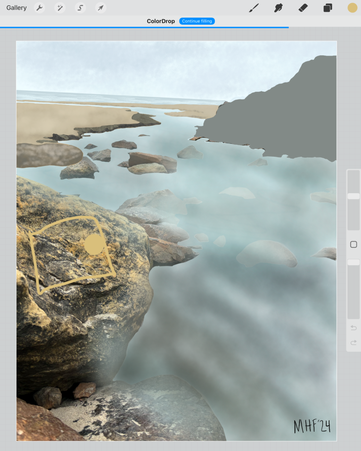 How to do a River Painting with Procreate that Feels Like Doing ...